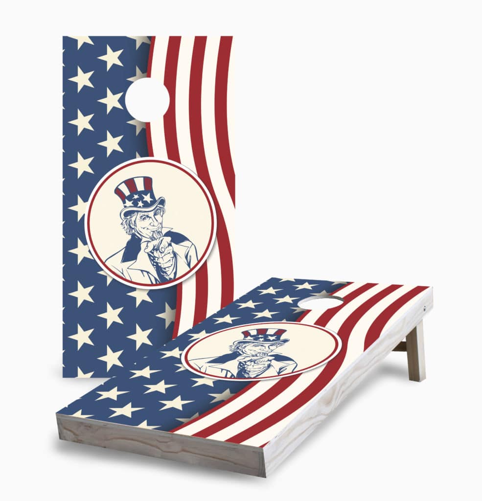 Uncle Sam Cornhole Game Set | Board & Bags