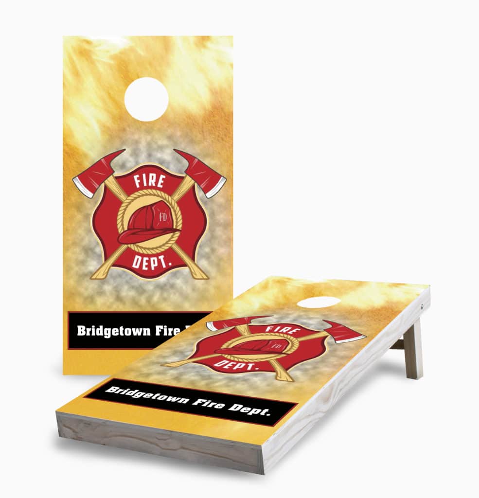 Fire Dept. Cornhole Game: Personalized & Ready To Play!