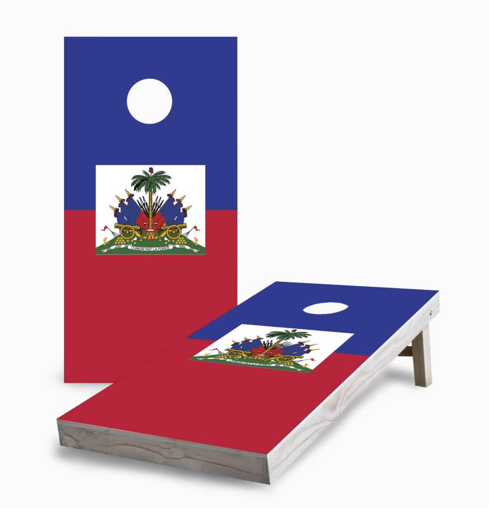 Haitian Flag Cornhole Game Set | Board & Bags