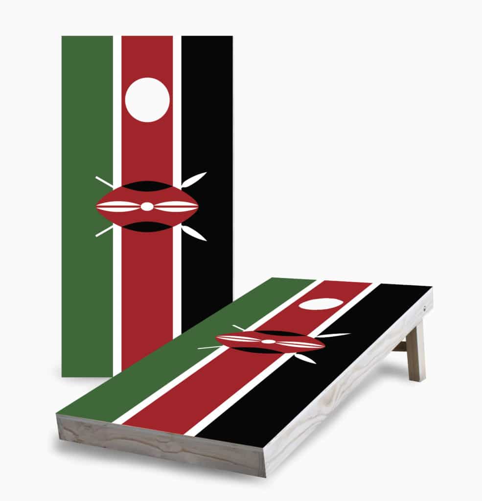Kenyan Flag Cornhole Game Set | Board & Bags