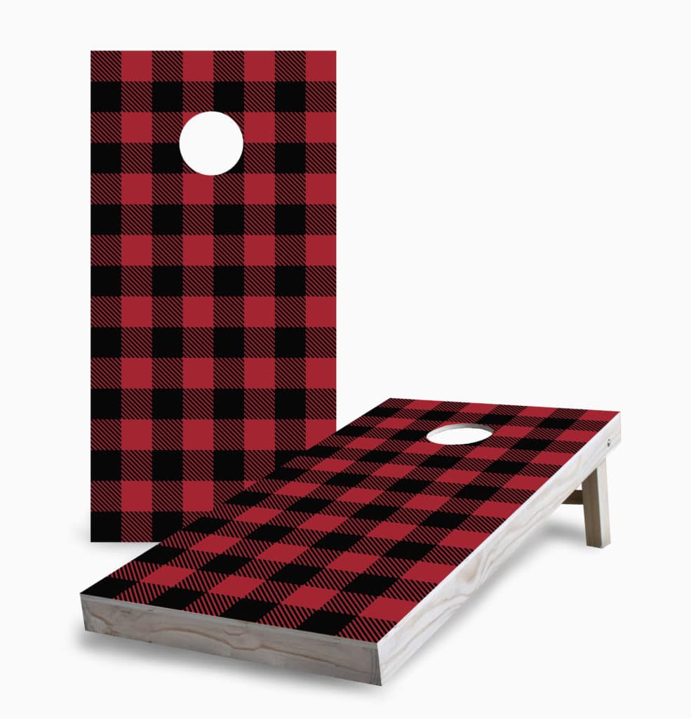 Red Buffalo Plaid Cornhole Game Set | Board & Bags