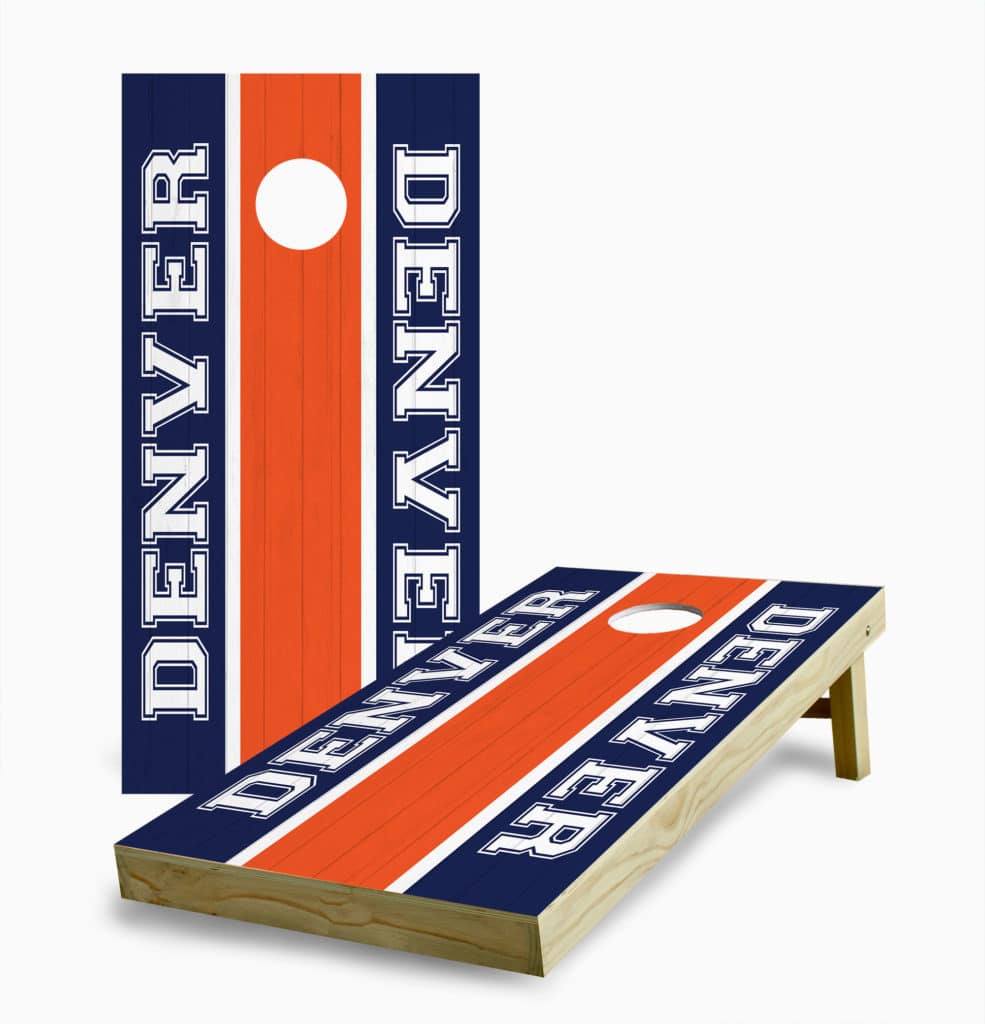 Denver Broncos Striped Cornhole Game Set | Board & Bags