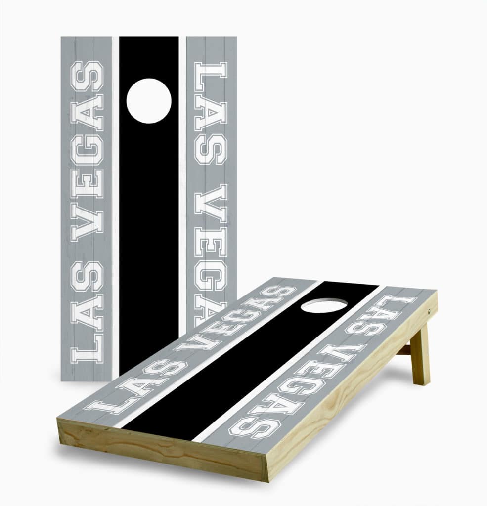 Las Vegas Raiders Striped Cornhole Game Set | Board & Bags