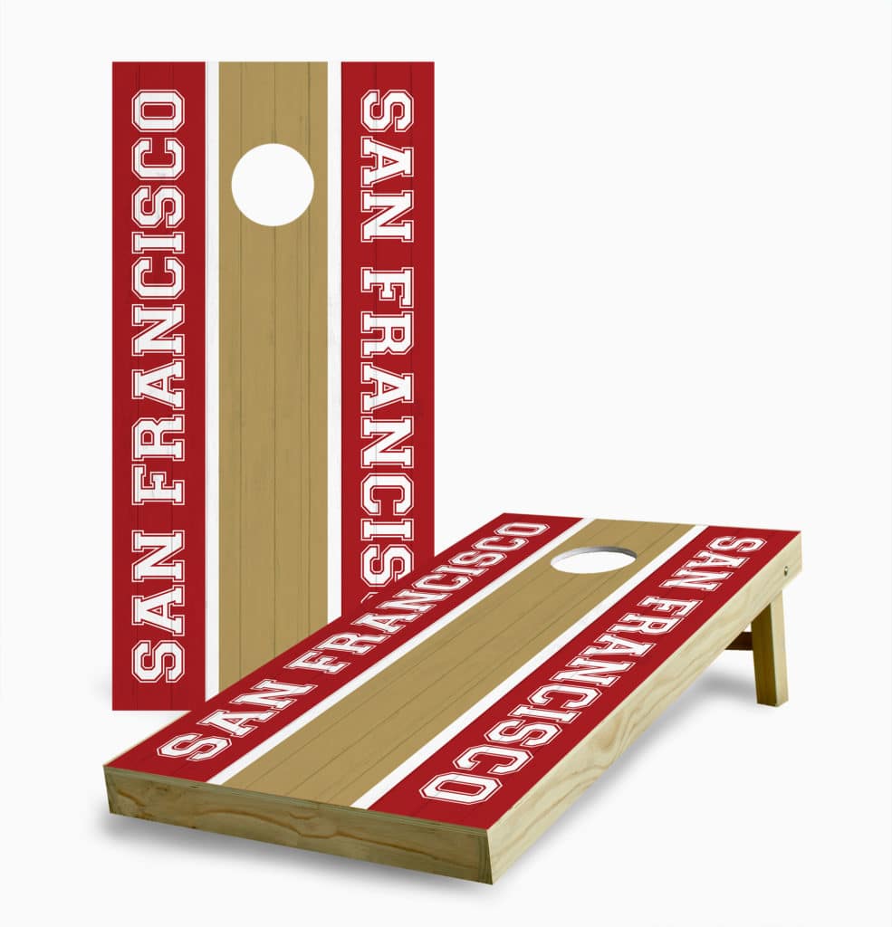 San Francisco 49ers Striped Cornhole Game | Board & Bags