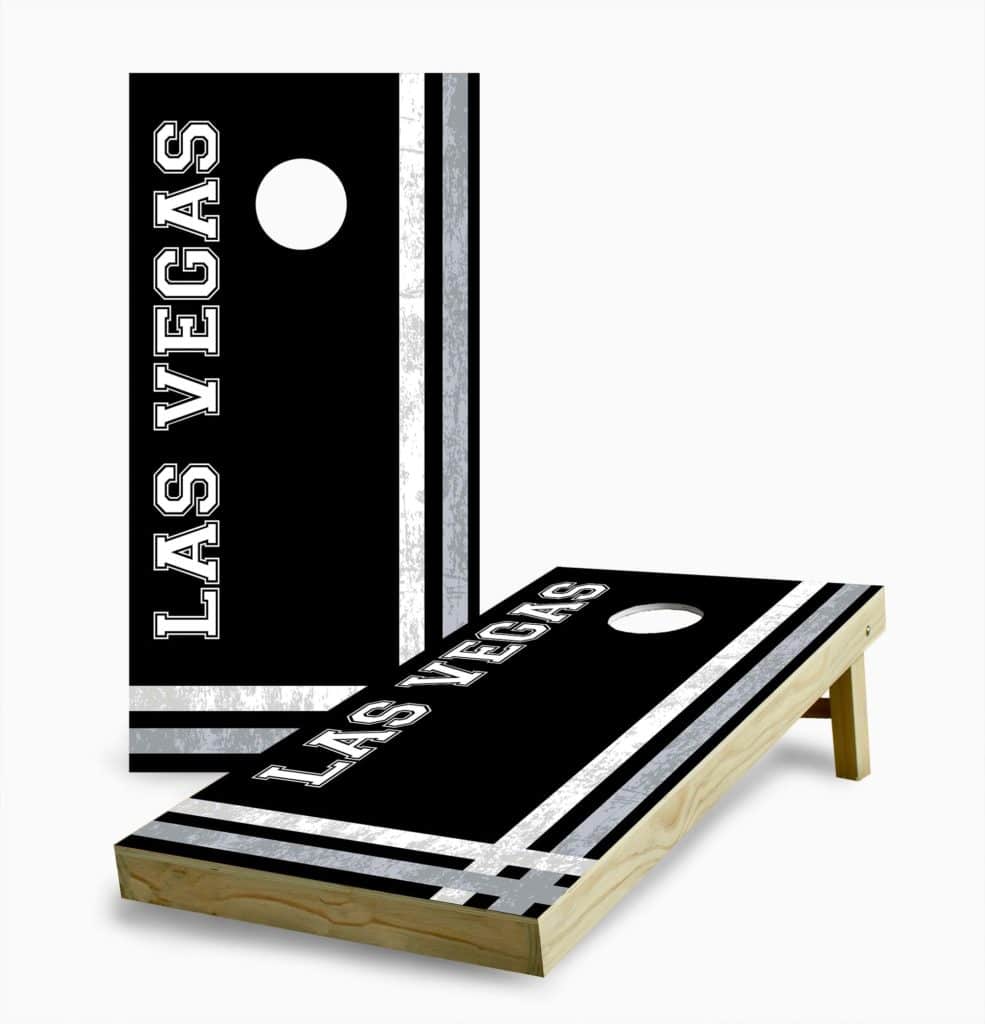 Las Vegas Raiders Cornhole Game - 4 Stripe | Board & Bags