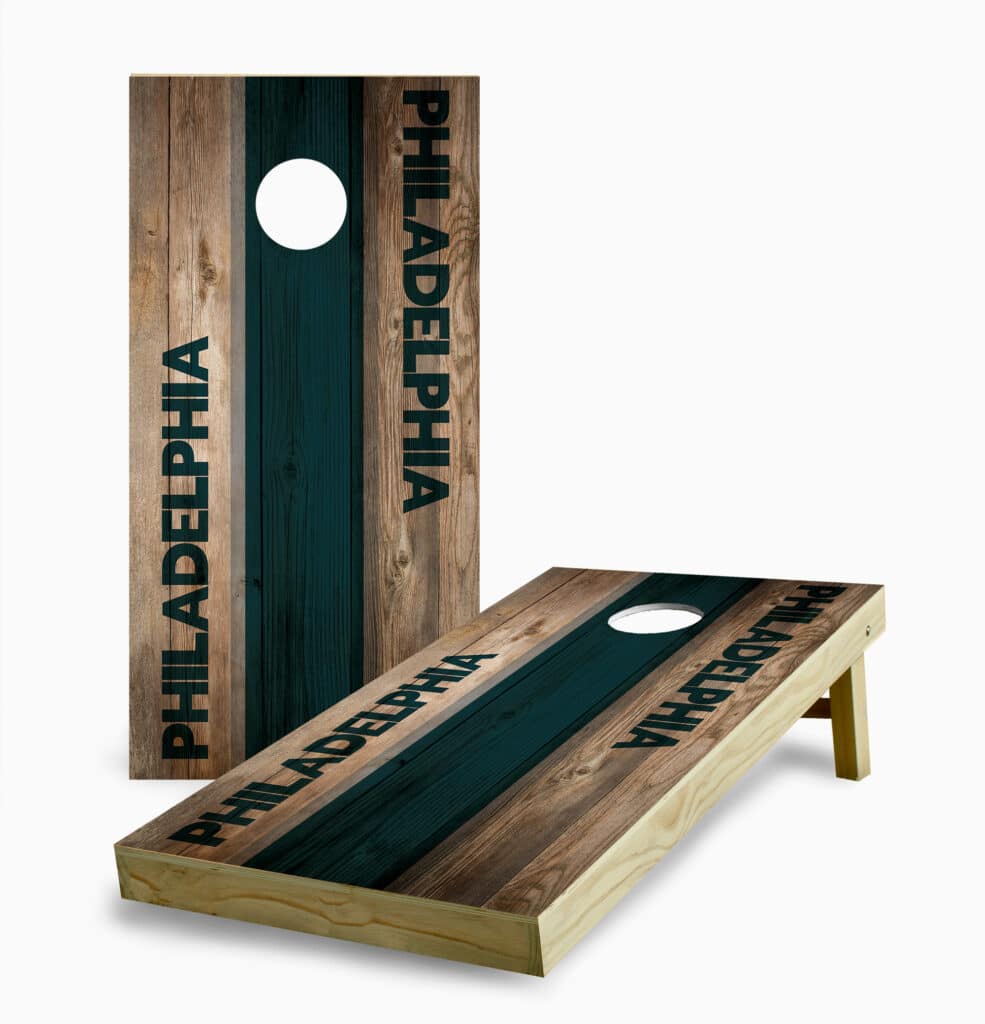 Philadelphia Eagles Stained Stripe Cornhole Game Set