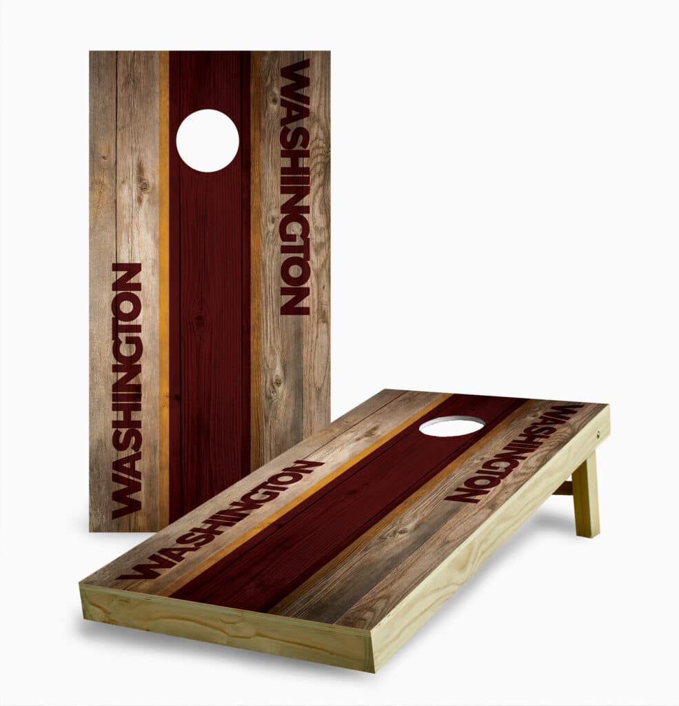 Washington Commanders Stained Stripe Cornhole Game Set